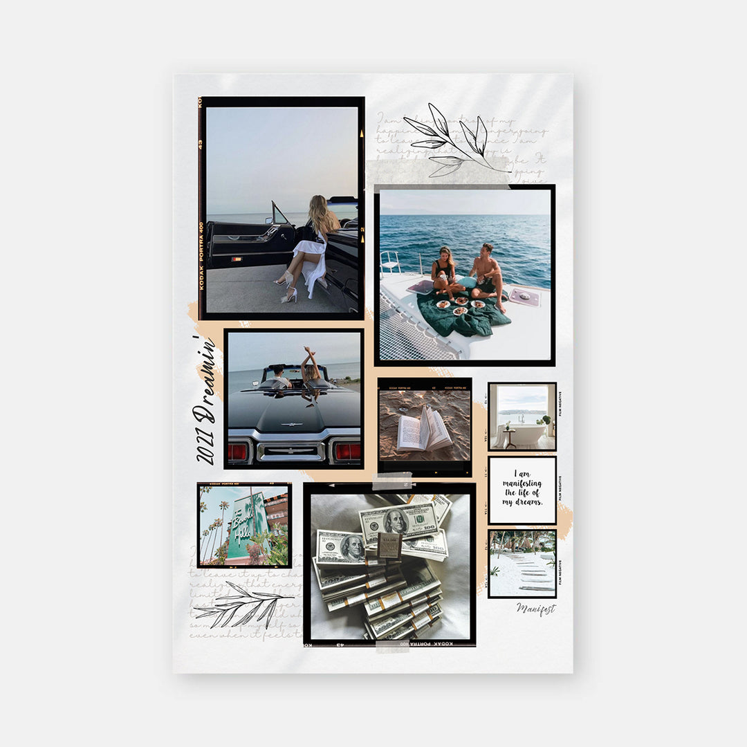 Vintage Online Vision Board Template | Udreamr™ – udreamr